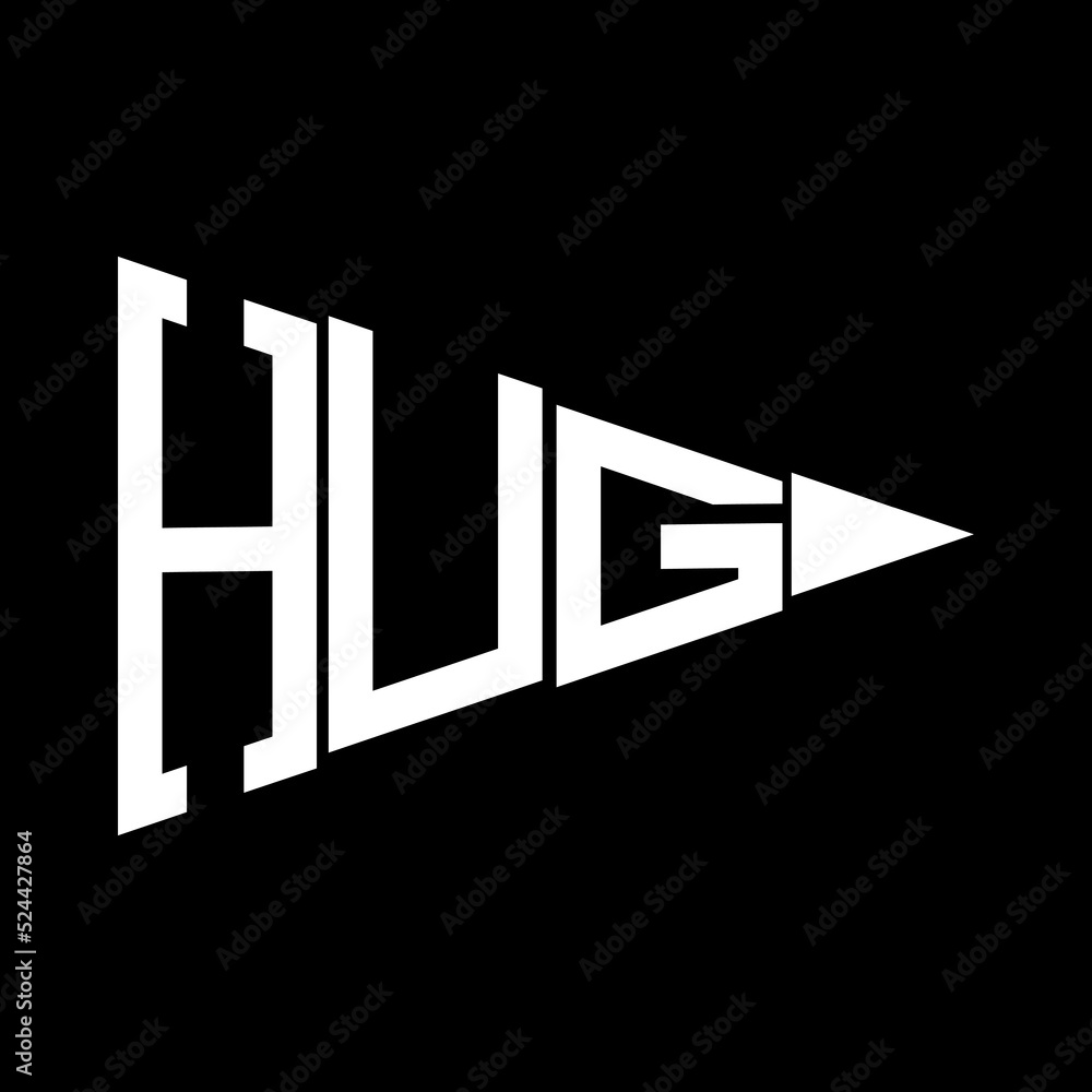 HUG letter logo design.HUG creative initials monogram vector letter ...