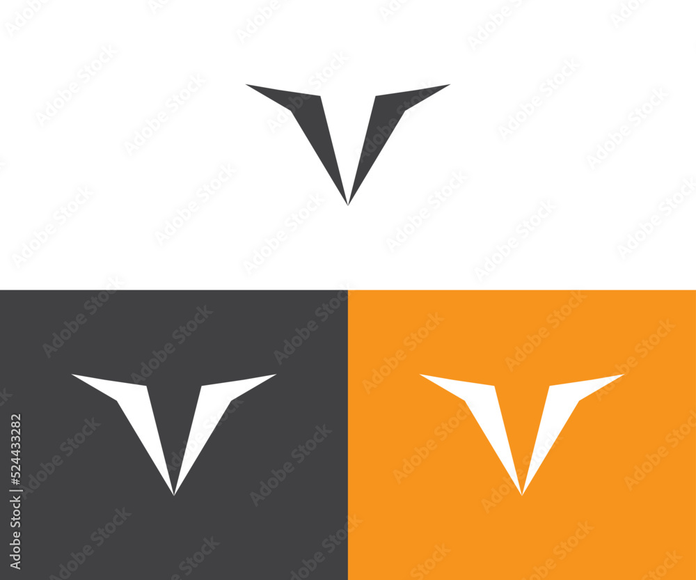 v logo design Stock Vector | Adobe Stock