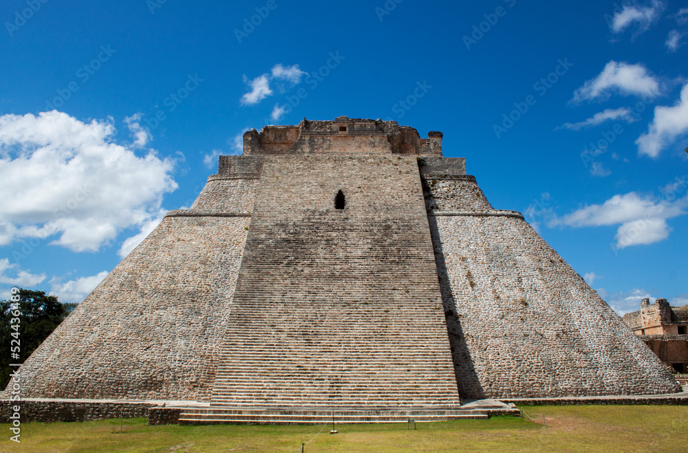 Pyramid of the Magician. Archeological site in Uxmal, near Mérida ...