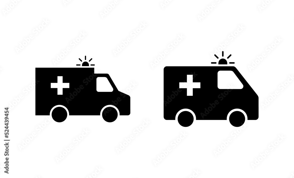 Ambulance icon vector. ambulance truck sign and symbol. ambulance car ...