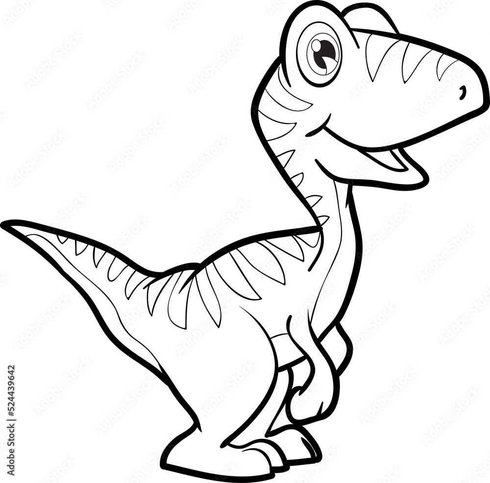 cartoon dinosaurs jurassic world for kids cute dinosaurs black and ...