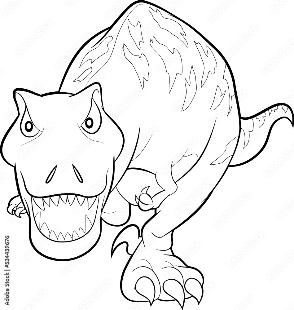 cartoon dinosaurs jurassic world for kids cute dinosaurs black and ...