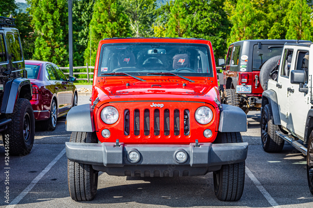 Modified Jeep Wrangler Rubicon Unlimited JK Hardtop Stock Photo | Adobe ...