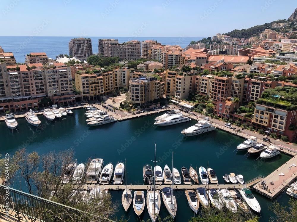 Panoramic view of Monte-Carlo marina, Monaco. Best Monaco landscape and ...