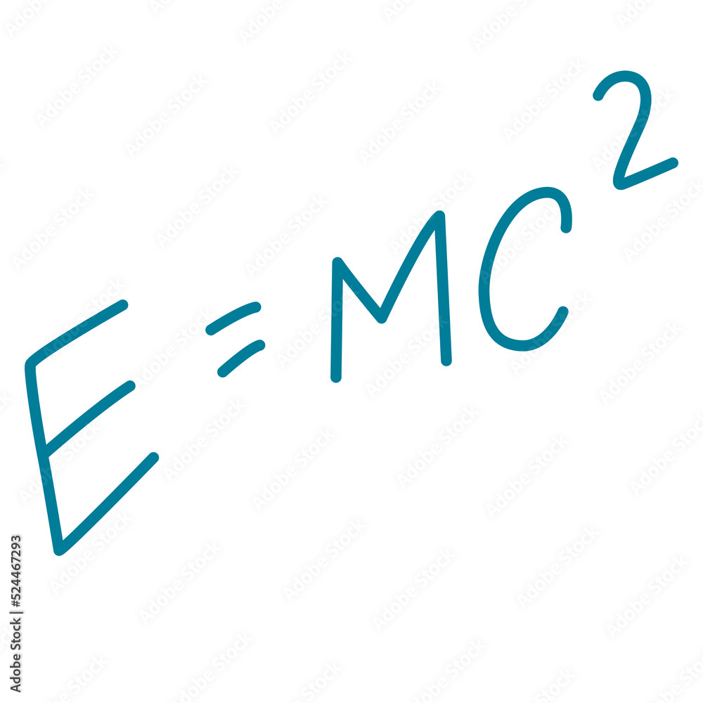 Science element hand drawn doodle cartoon illustration e=mc2 Stock ...