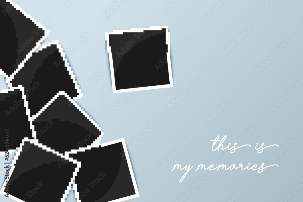 template polaroid photography background for design art Stock Vector ...