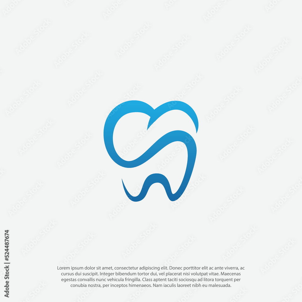 tooth logo vector in letter S shape Stock Vector | Adobe Stock