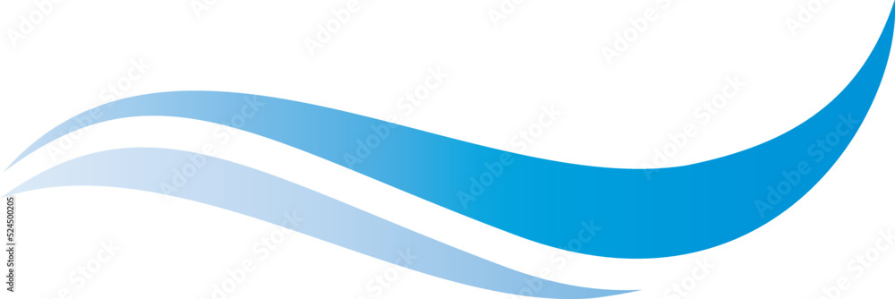 Vector waves, water curves for logo and icon Stock Vector | Adobe Stock