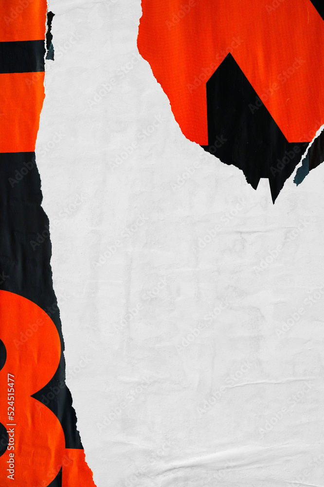 Old ripped torn grunge posters and backgrounds creased crumpled paper ...