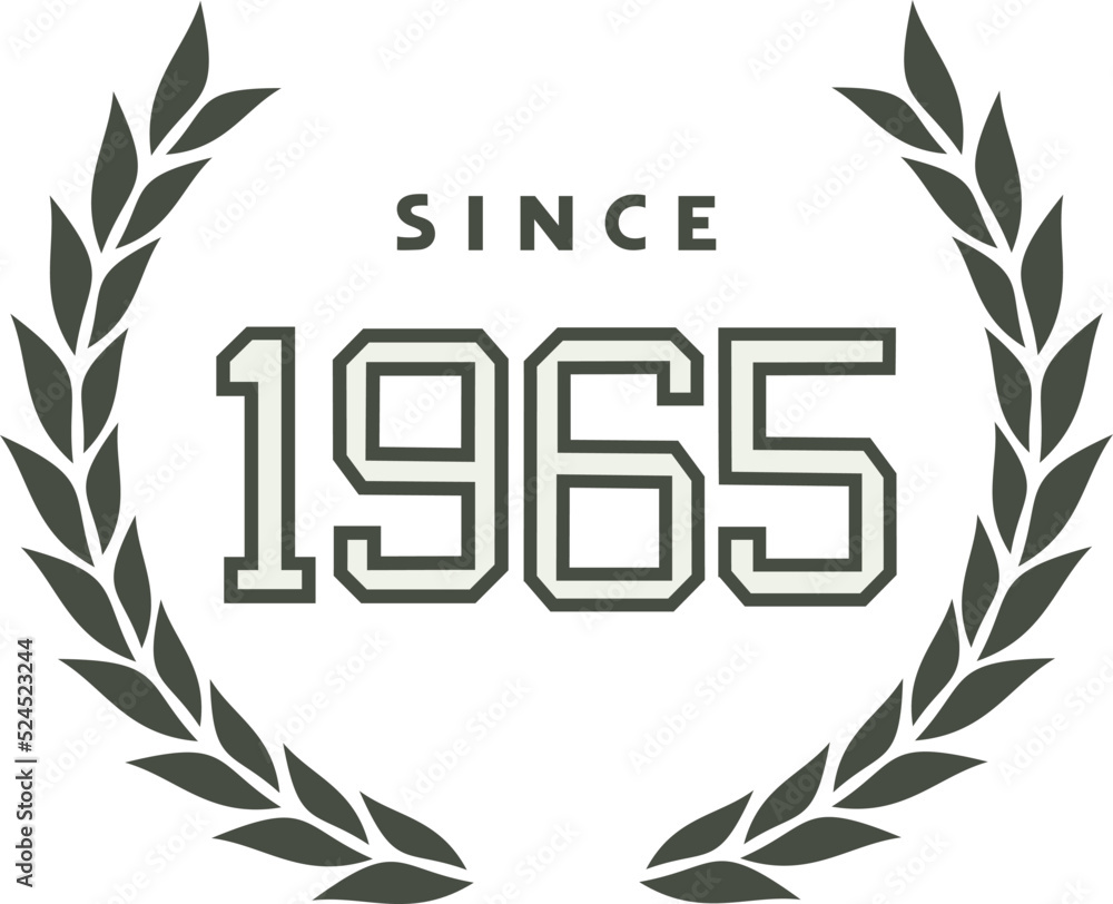 Since 1965 emblem Stock-Vektorgrafik | Adobe Stock