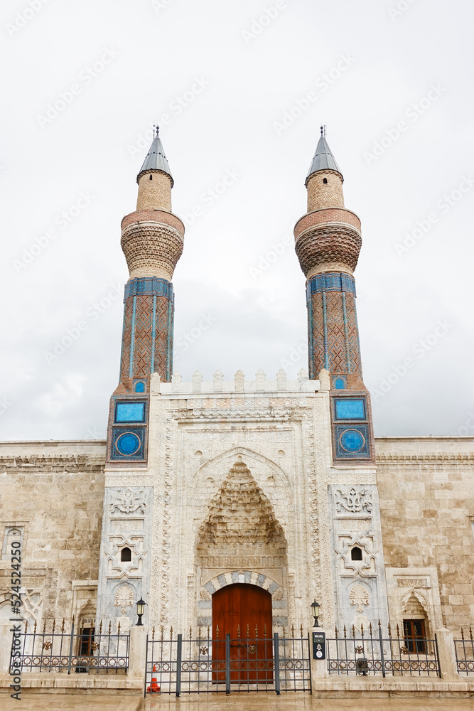 Blue madrasah or Sahibiye (Gök) Madrasah in Sivas, Turkey - Sivas is a ...