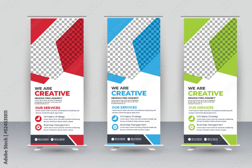 Business Roll Up Banner. corporate Roll up background for Presentation ...