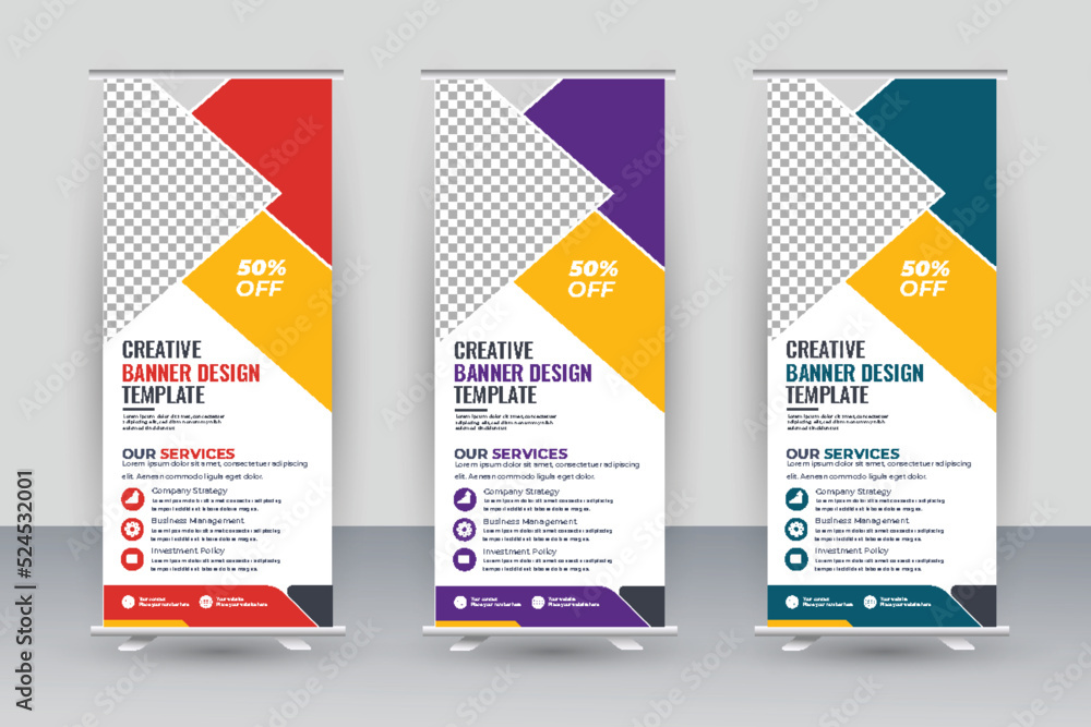 Business Roll Up Banner. corporate Roll up background for Presentation ...