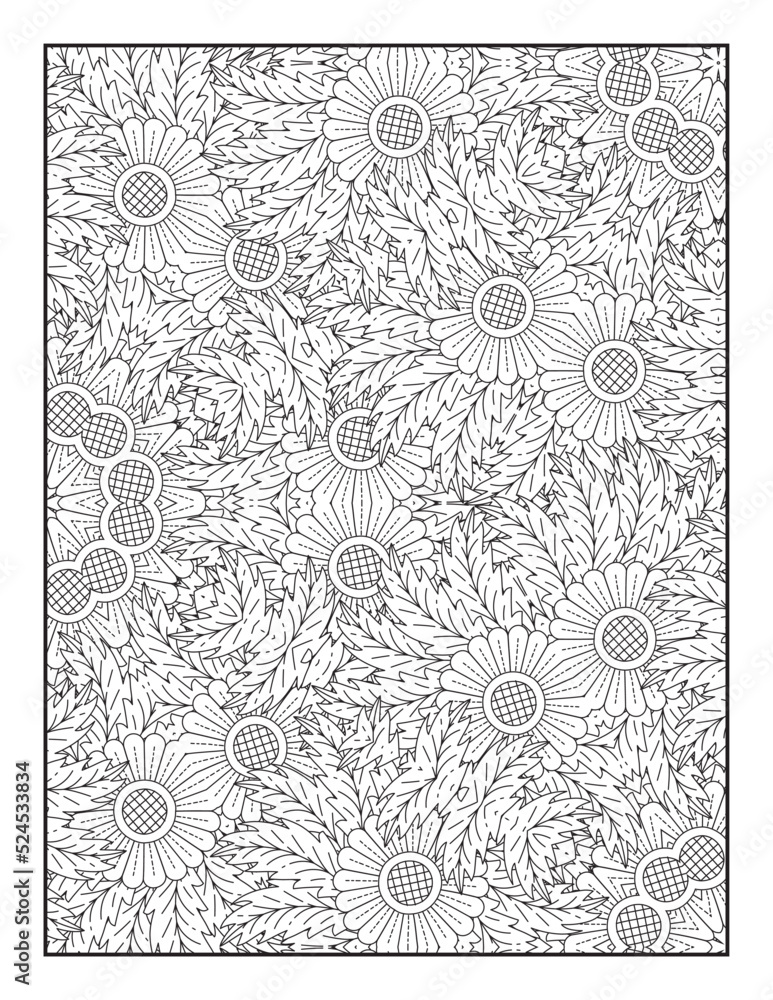 Flower Mandala Coloring Page .Coloring Page .Mandala .Flower Stock ...