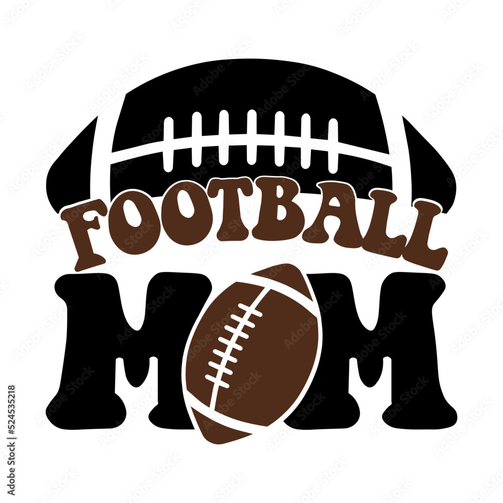 football mom svg png, retro groovy vintage football svg png, Football ...