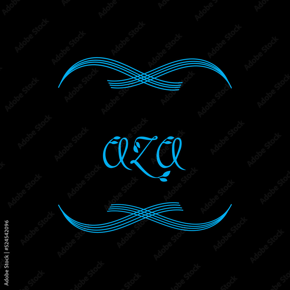 AZA logo,A Z A design,AZA letter monogram logo design vector,unique ...