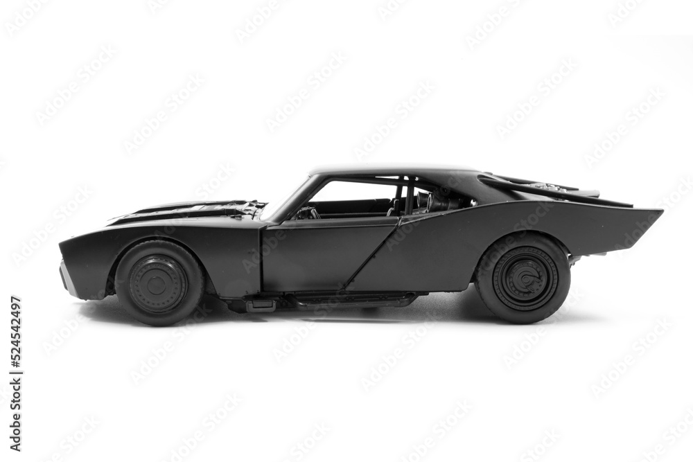 Batmobile - Side view - Diecast Model Toy Car - on white background ...