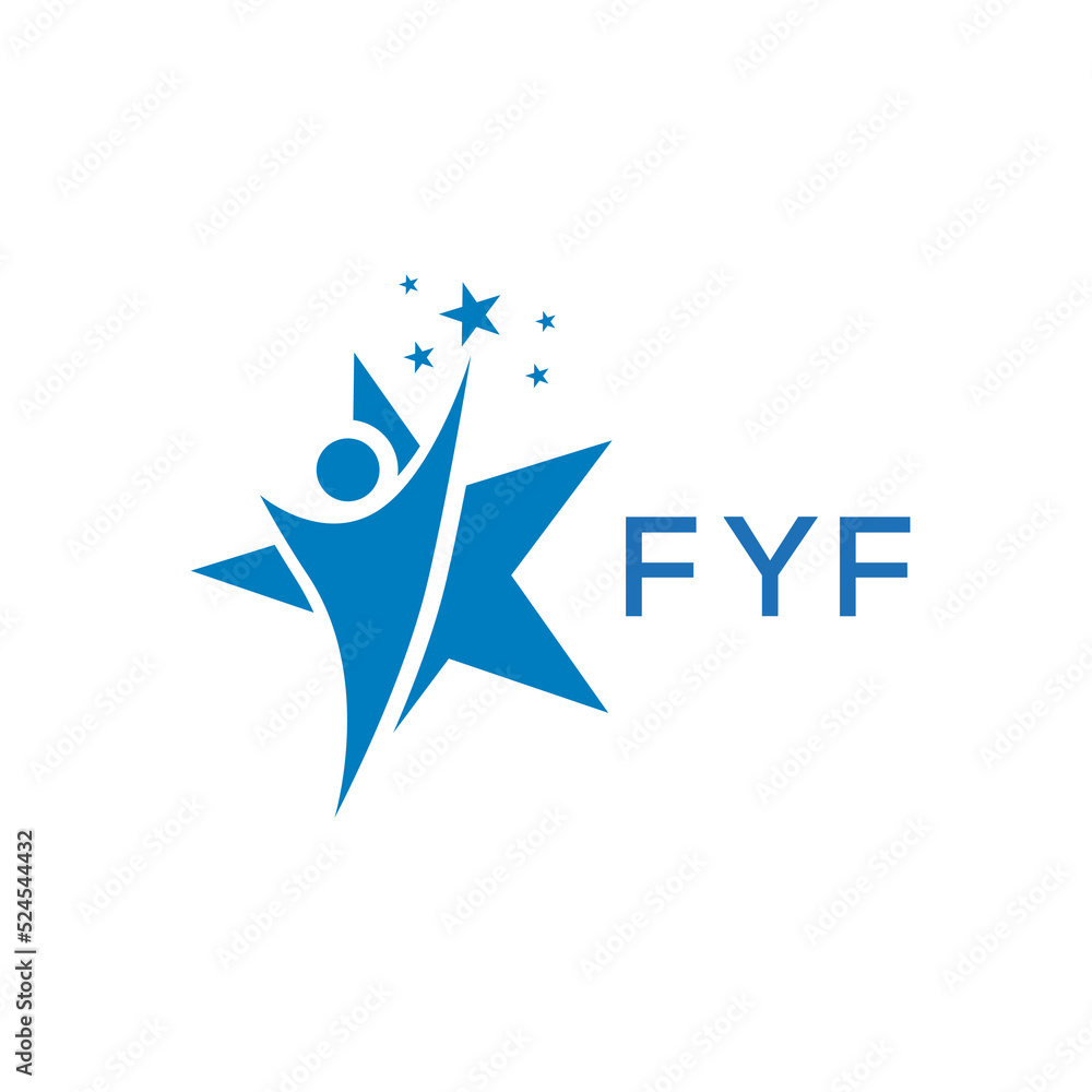 FYF Letter logo white background .FYF Business finance logo design ...