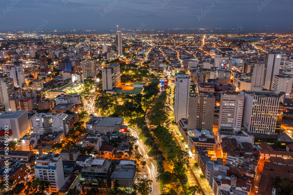 aerea del centro de cali colombia Stock Photo | Adobe Stock