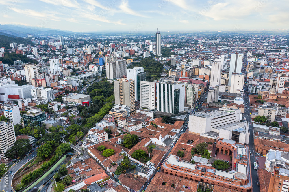 aerea del centro de cali colombia foto de Stock | Adobe Stock