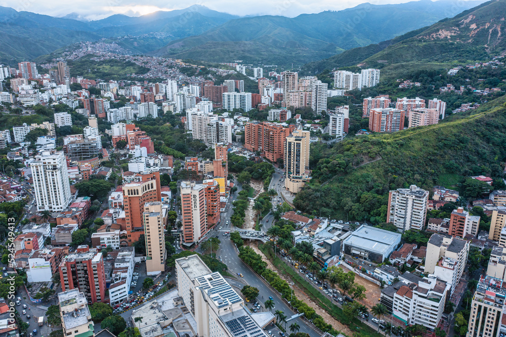 aerea del centro de cali colombia Stock Photo | Adobe Stock