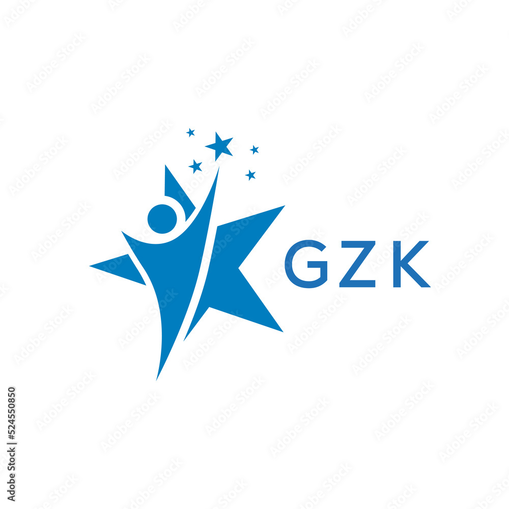 GZK Letter logo white background .GZK Business finance logo design ...