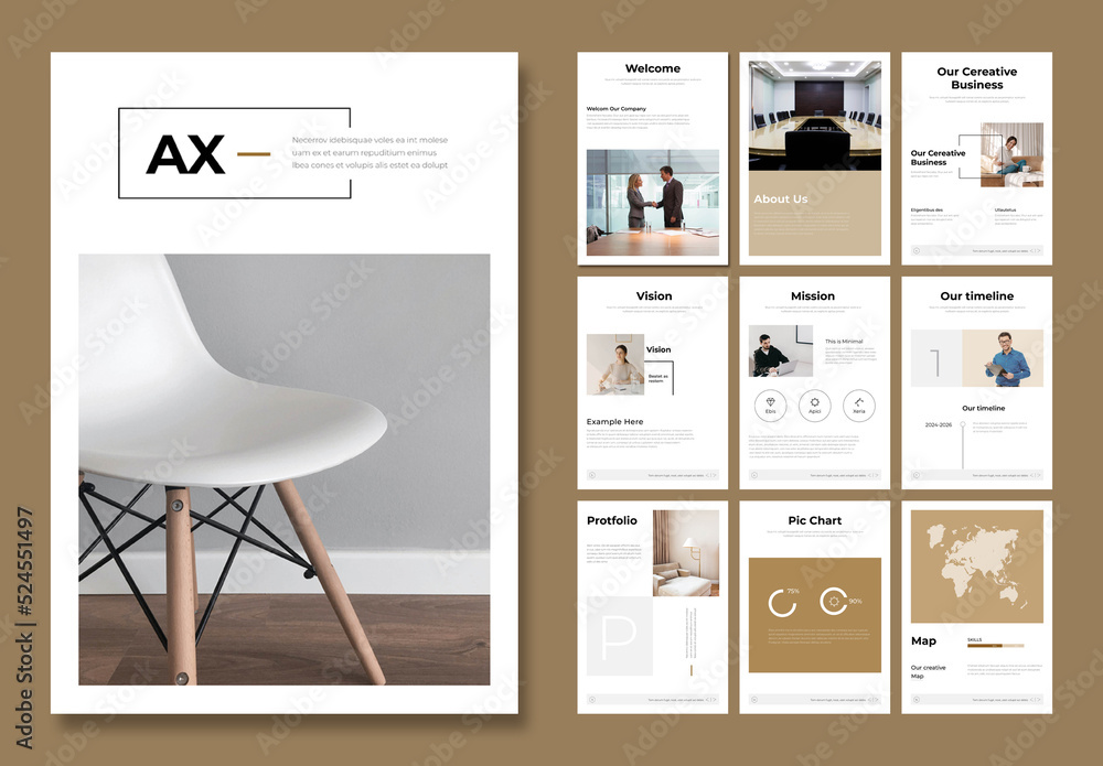 Minimal Brochure Stock Template | Adobe Stock