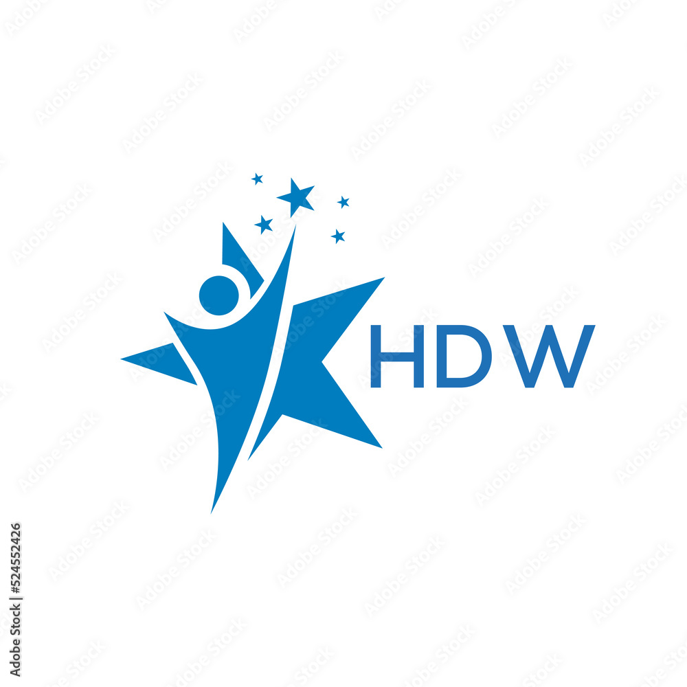 HDW Letter logo white background .HDW Business finance logo design ...