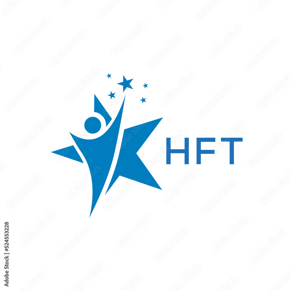 HFT Letter logo white background .HFT Business finance logo design ...