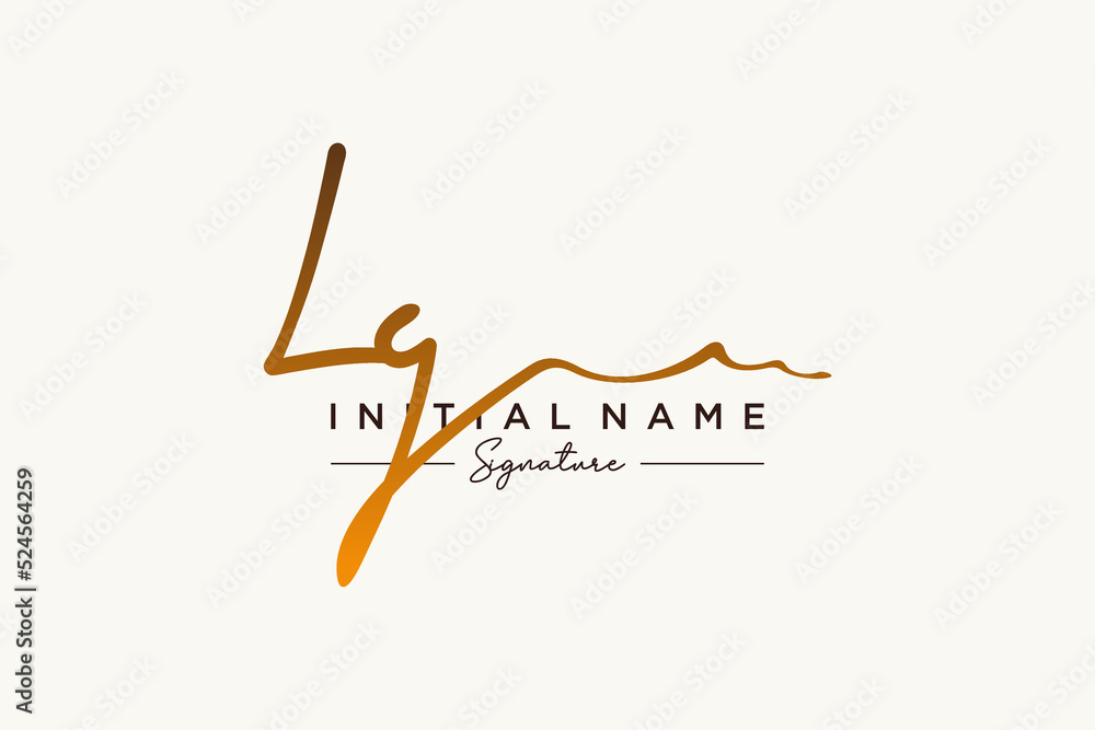 Initial LG signature logo template vector. Hand drawn Calligraphy ...