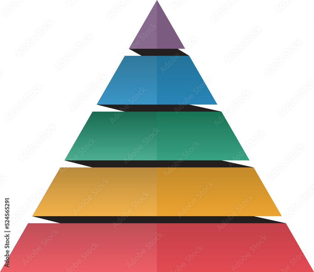 Vector pyramid up arrows infographic, diagram chart, triangle graph ...