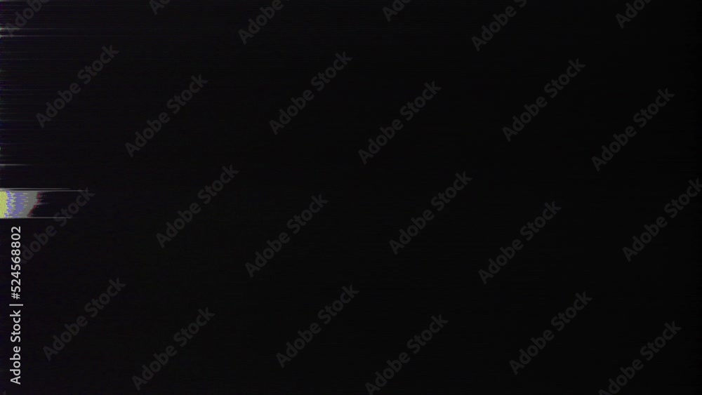 4k CRT Glitch Overlay. Television Scanlines. Old CRT tube screen from a ...