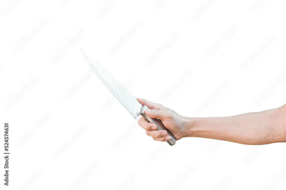 hand holding stainless knife isolated on transparent background - PNG ...