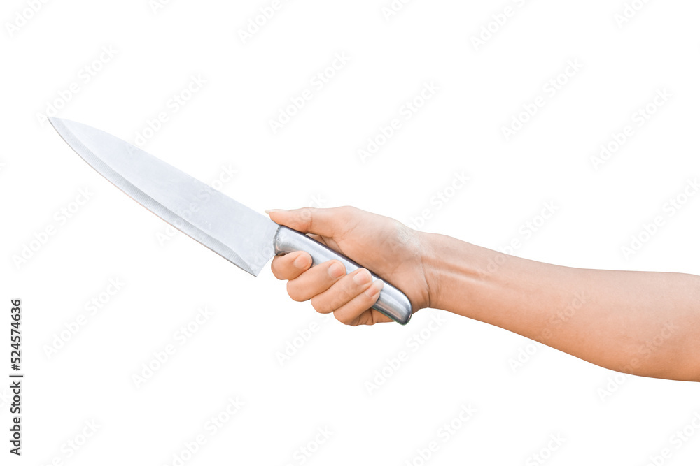 hand holding stainless knife isolated on transparent background - PNG ...