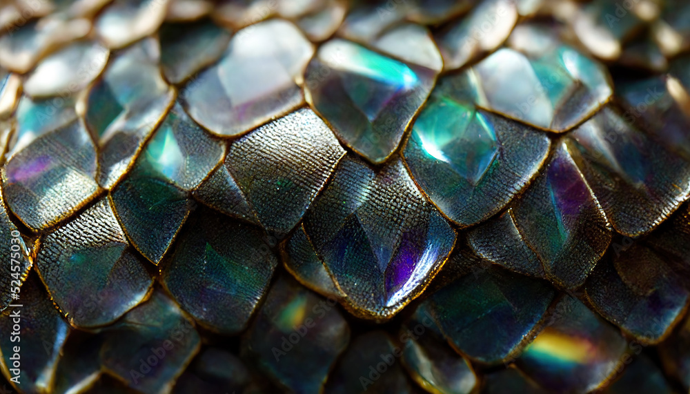 Closeup spectacular snake skin abstract crystal metal mineral texture ...