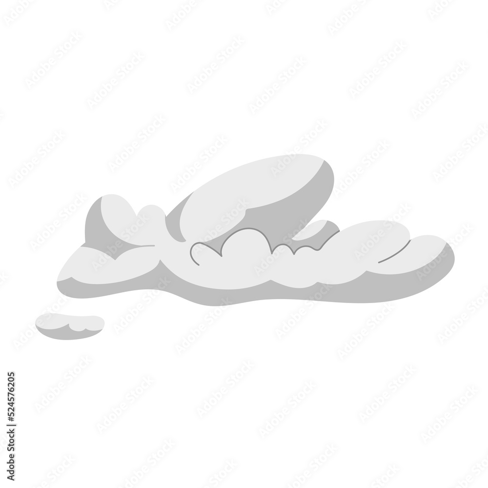 Cartoon dust cloud. Comic cloud shape, steam wind silhouette, spray air ...