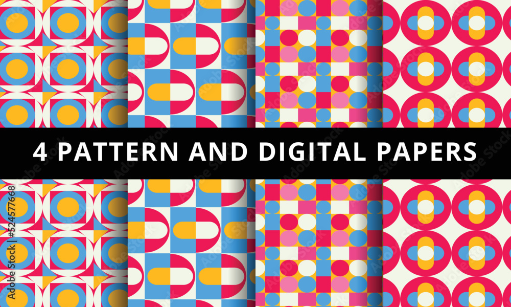 Modern Pattern and Digital Paper 4 Modern Pattern and Digital Paper ...