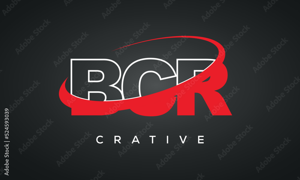 BCR letters typography monogram logo , creative modern logo icon with ...