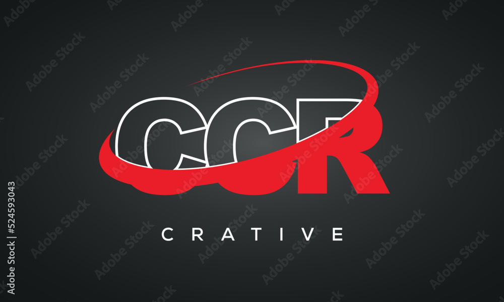 CCR letters typography monogram logo , creative modern logo icon with ...