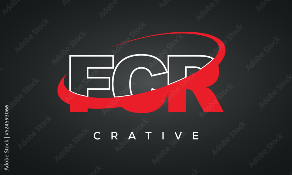 FCR letters typography monogram logo , creative modern logo icon with ...