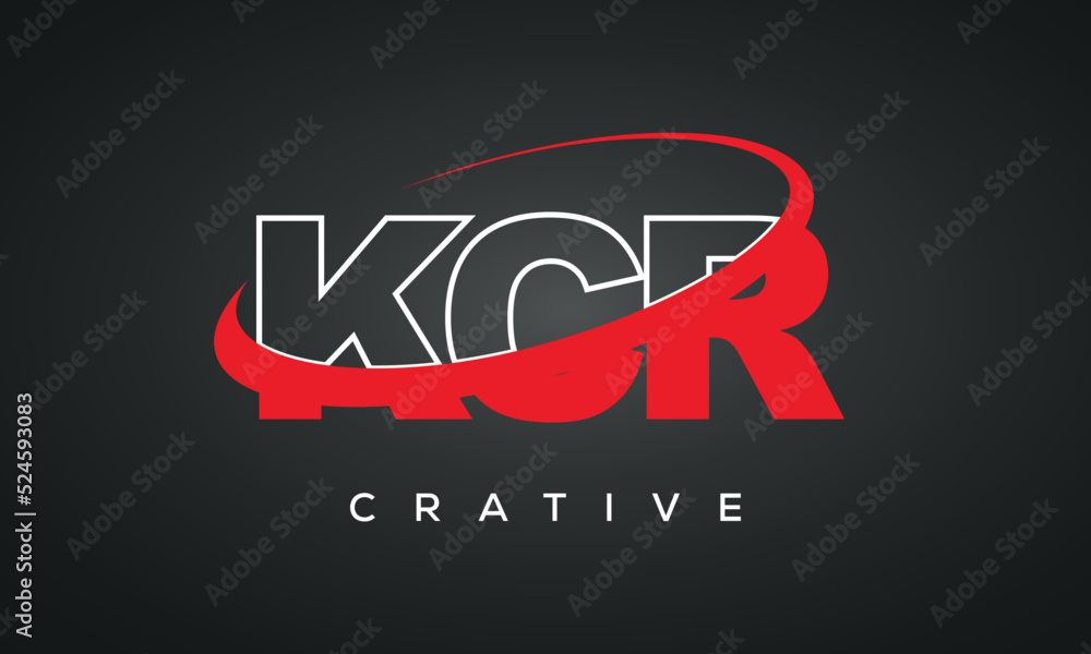 KCR letters typography monogram logo , creative modern logo icon with ...