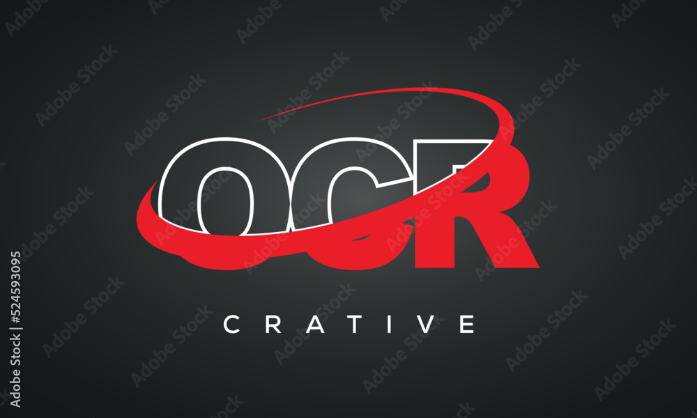 OCR letters typography monogram logo , creative modern logo icon with ...
