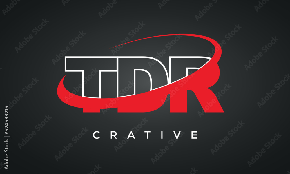 TDR letters typography monogram logo , creative modern logo icon with ...