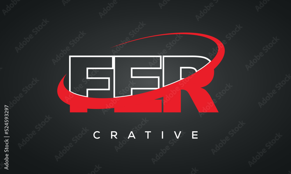 FER letters typography monogram logo , creative modern logo icon with ...