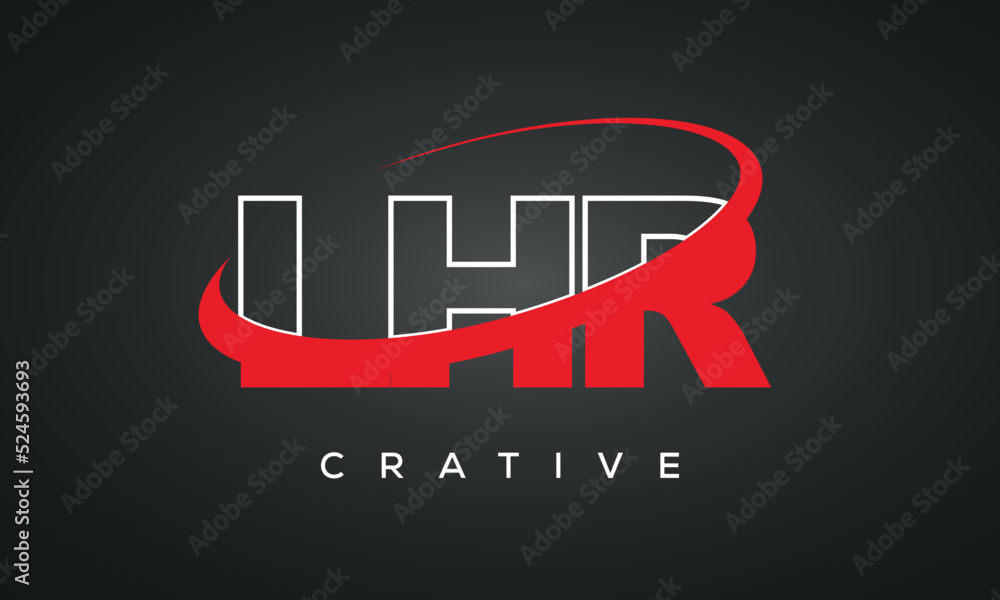 LHR letters typography monogram logo , creative modern logo icon with ...