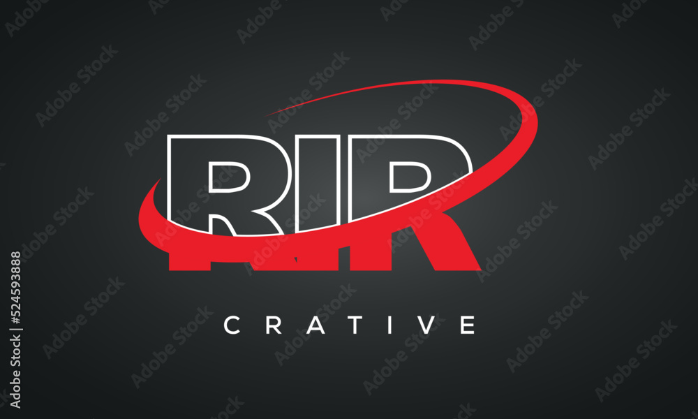 RIR letters typography monogram logo , creative modern logo icon with ...