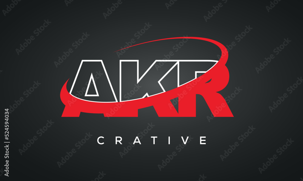 AKR letters typography monogram logo , creative modern logo icon with ...