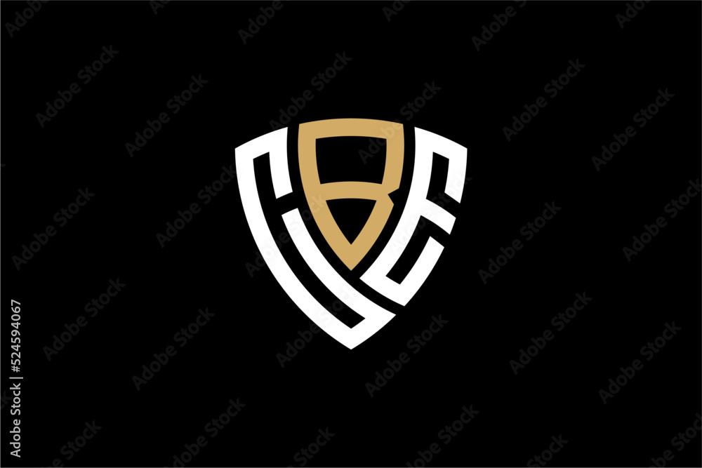 CBE creative letter shield logo design vector icon illustration Stock ...