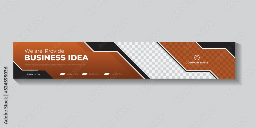 corporate youtube channel art business cover template Stock Vector ...