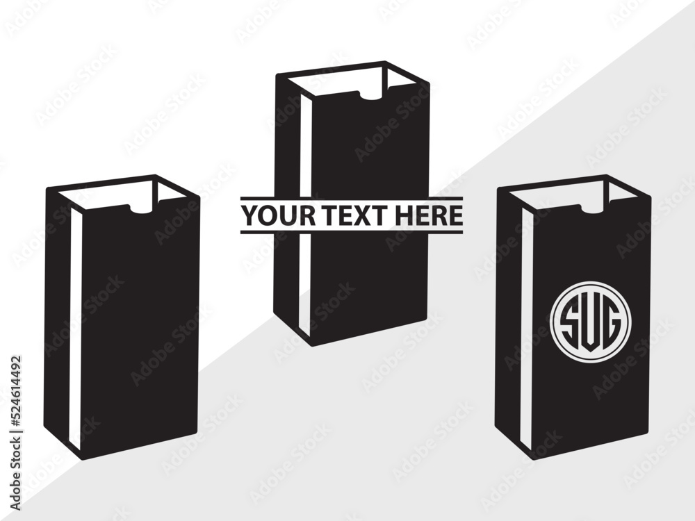 Paper Bag Monogram SVG, Paper Bag Svg, Bag Svg, Hand Bag Svg, Shopping ...